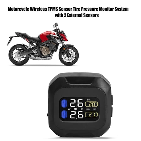Motorcycle TPMS, Tire Pressure Monitor System Wireless Real Time 433 ...