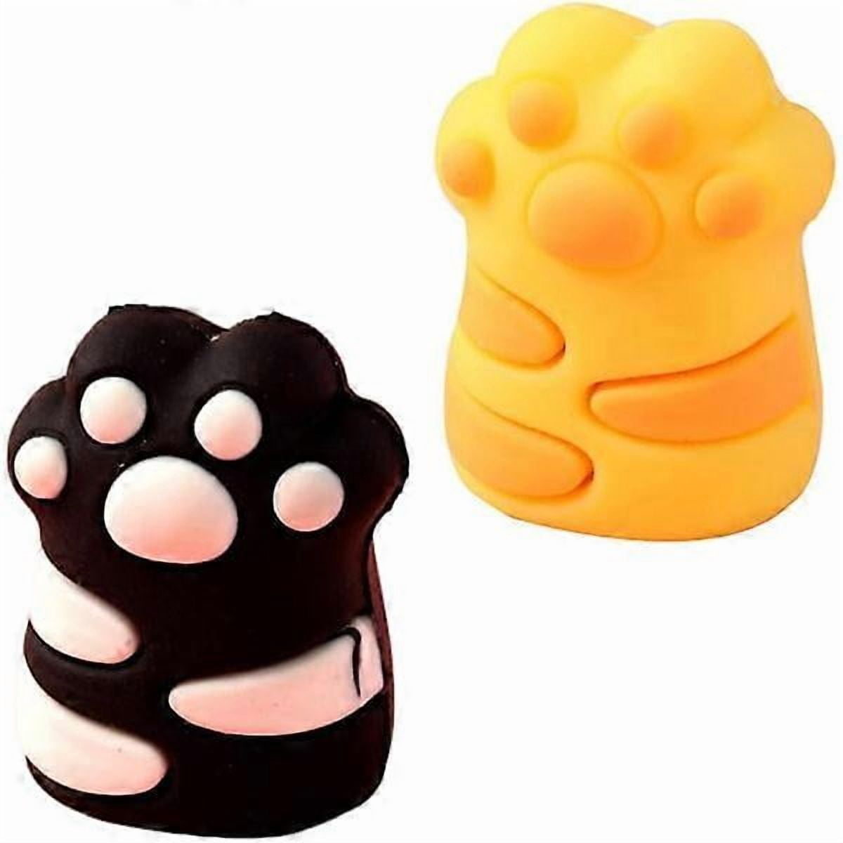 2-pack pencil sharpeners with container, cute cat paw pencil sharpener ...