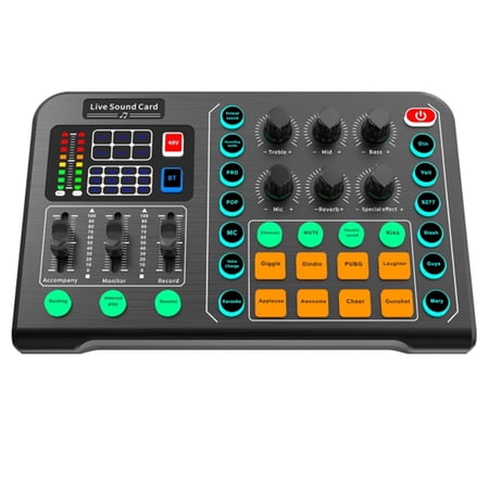 M6 Live Sound Card Sound Board Sound Effect Board Mixer for Live ...