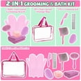 8PCS Dog Slicker Brush for Dogs Grooming Kit,Bath Grooming Kit for Pets ...