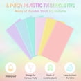 6Pcs Pastel Tablecloths, Rainbow Mix Color Plastic Tablecloth ...