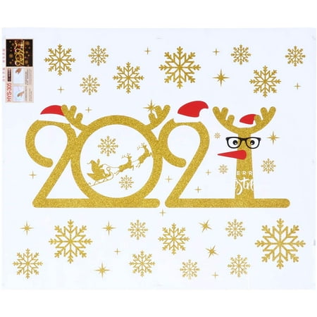 Removable Christmas Glass Sticker Chic Window Sticker Shop Window Decal ...