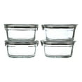 Rubbermaid Brilliance Glass Set of 4 Food Storage Containers with ...