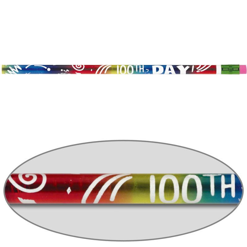 Really Good Stuff 100th Day of School Pencils, Set of 12 – Celebrate ...