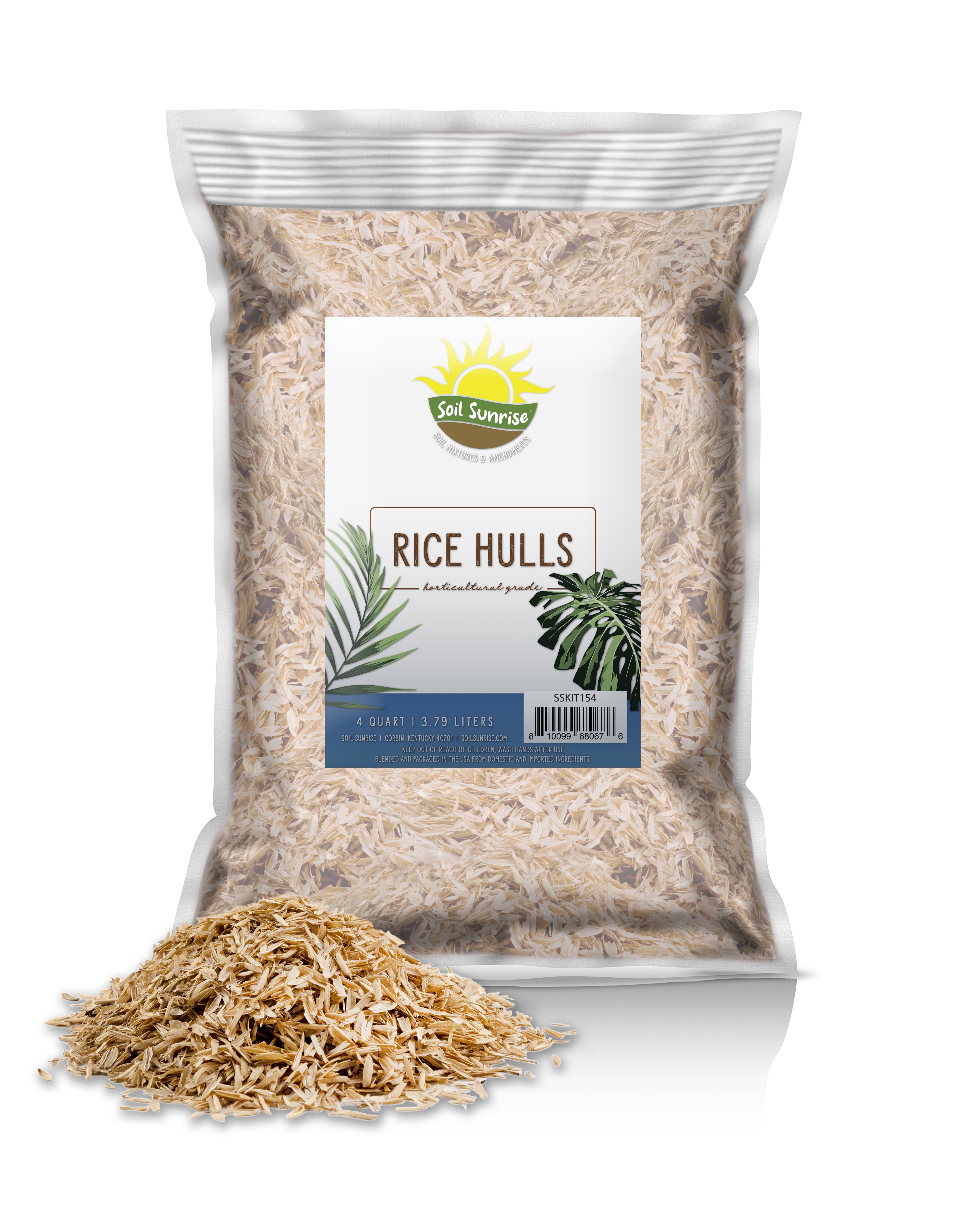Horticultural Grade Rice Hulls (4 Quarts); All Natural Organic for ...