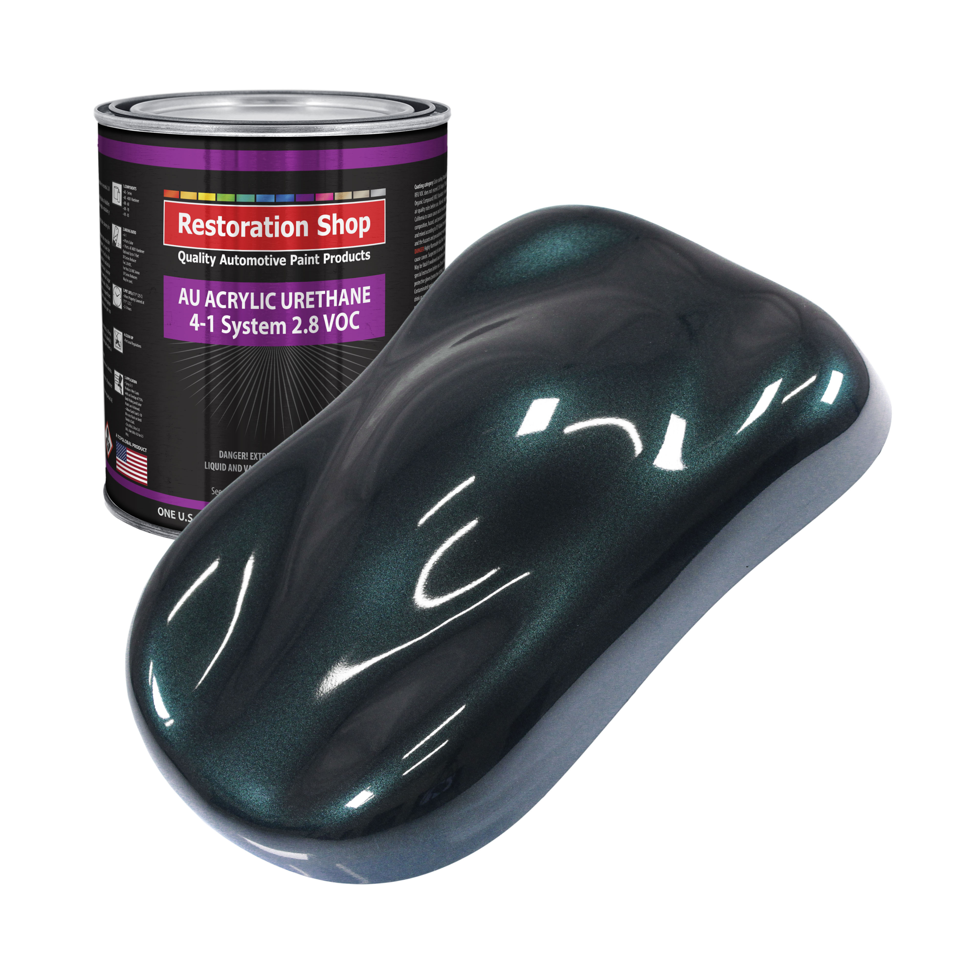 Restoration Shop Dark Turquoise Metallic Acrylic Urethane Auto Paint ...