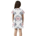 BZSMCE Short Sleeve dress Dress Casual Cotton Dresses-Flower Pink ...