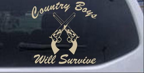 Country Boys Will Survive Car or Truck Window Decal Sticker - Walmart.com