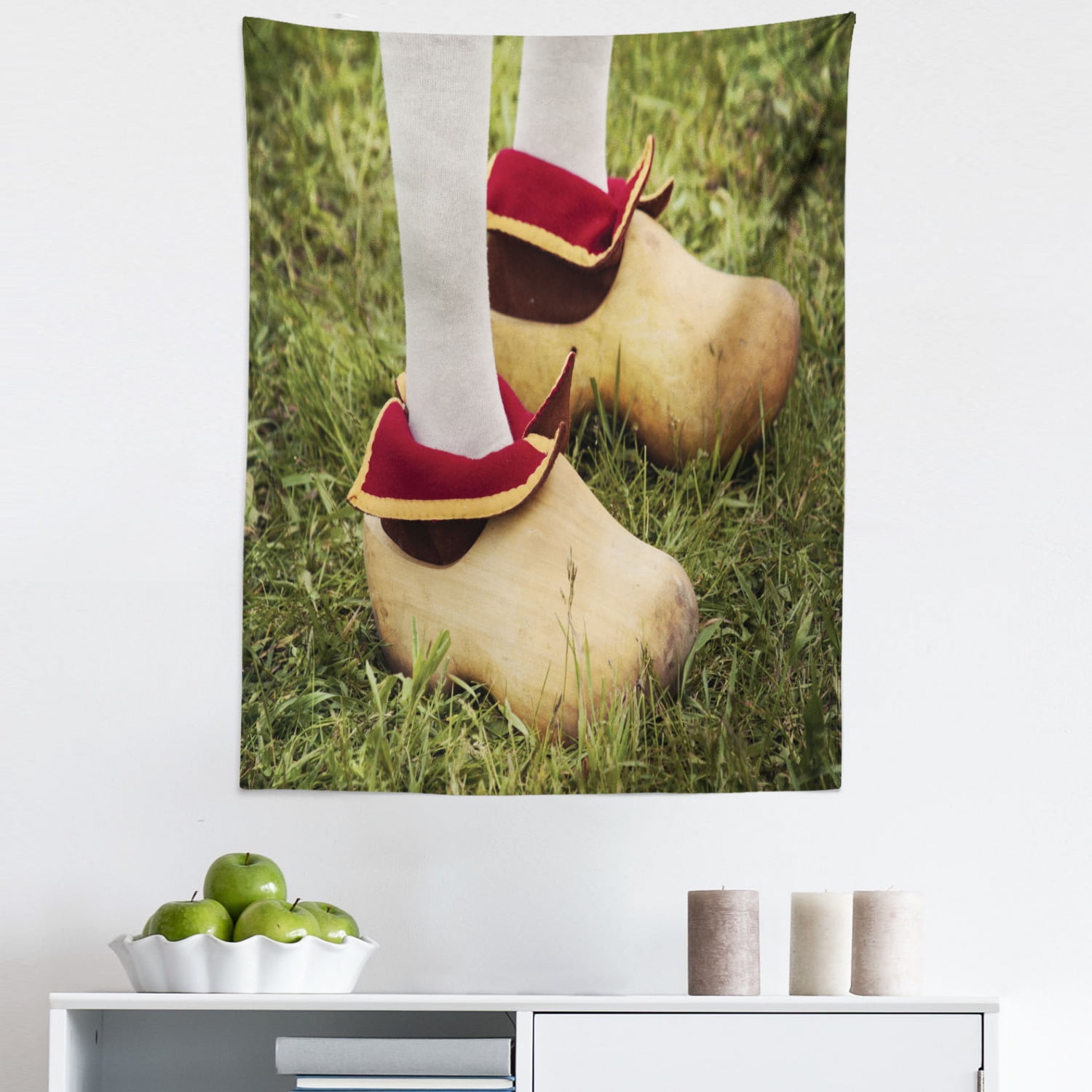 Dutch Tapestry, Photo of Traditional Dutch Clogs Folkloric Themed ...