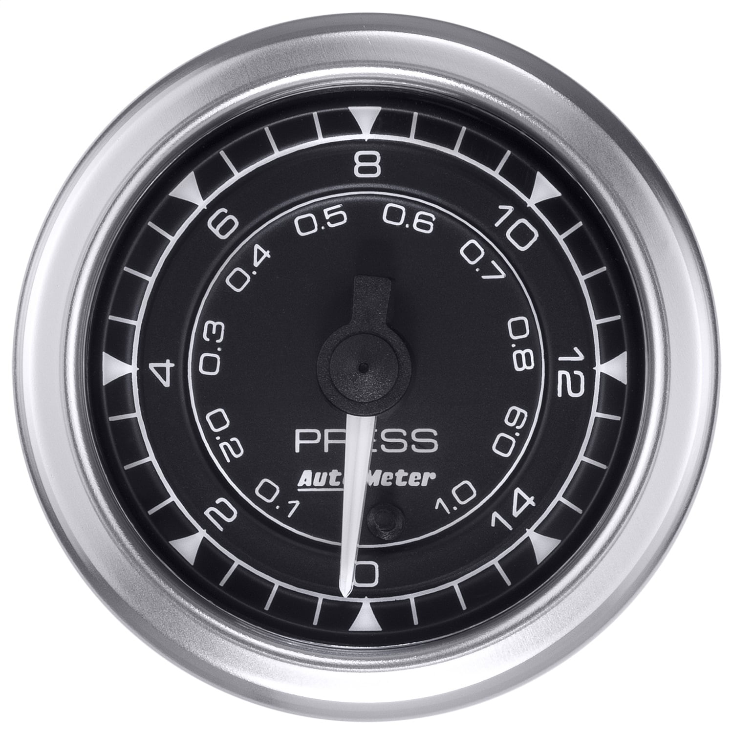 AutoMeter 8162 Chrono Fuel Pressure Gauge; 2-1/16 in.; Black Dial Face ...