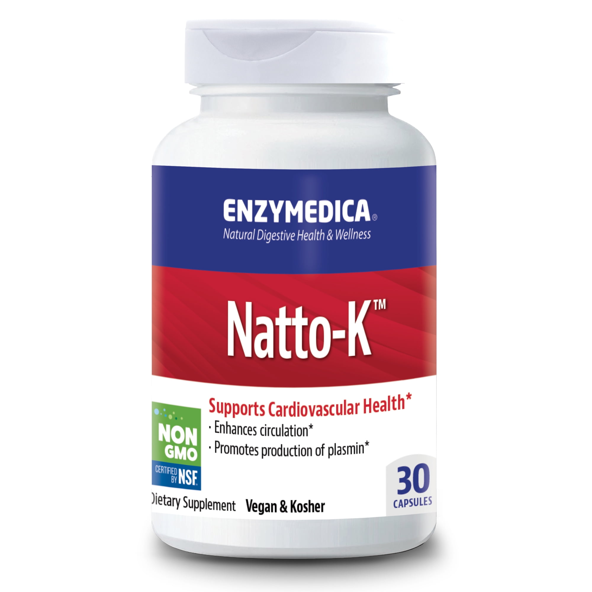 Enzymedica, Natto-K, Enzyme Supplement to Support Cardiovascular Health ...