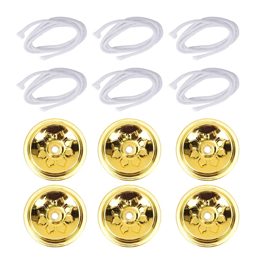 Candle Wick Lamp Replacement Fiberglass Wicks Disc Holder Alcohol Oil ...