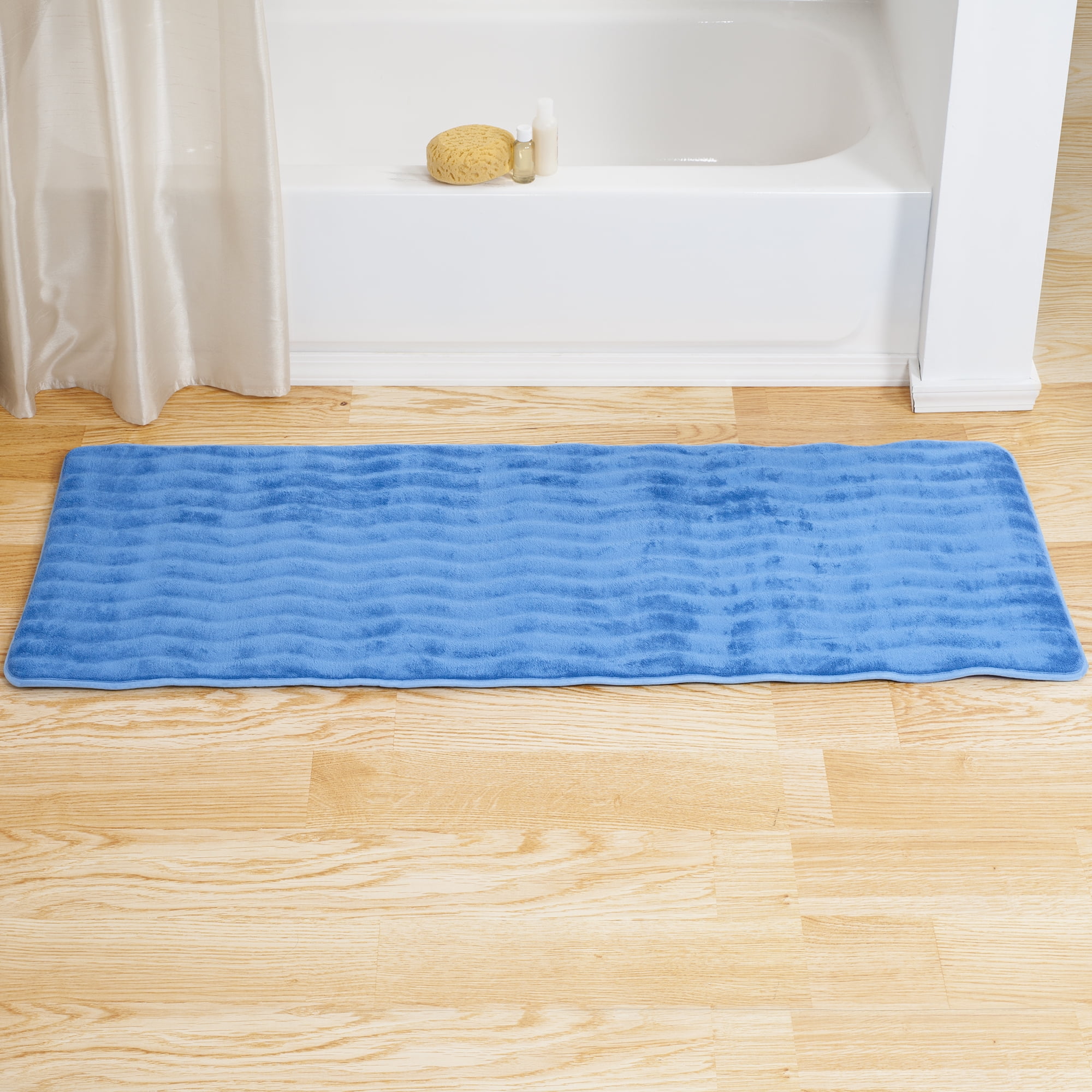 Microfiber Memory Foam Bathmat – Oversized Padded Nonslip Accent Rug ...