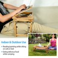 Bamboo Laptop Desk Breakfast Serving Bed Tray Foldable Leg Multi ...