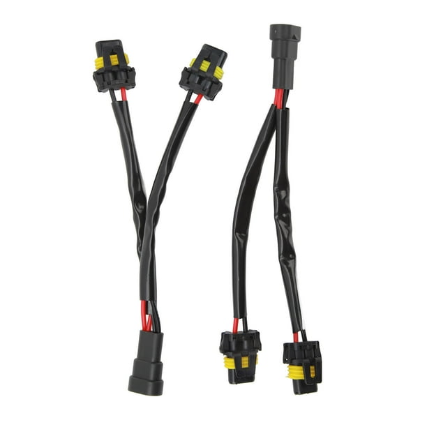Male To Female Headlight Cable, Headlight 2 Way Splitter Wires Plug And ...