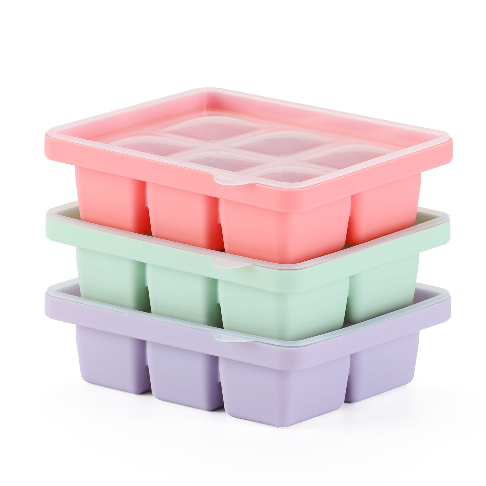 Ice Cube Trays 3 Pack - Mini Silicone Ice Cube Molds with Removable ...