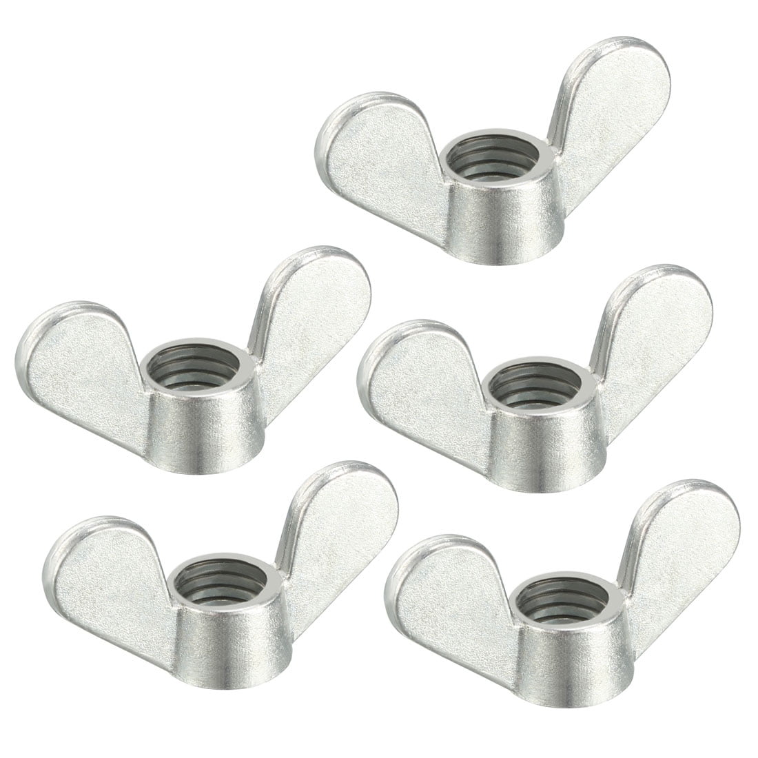 M10 Wing Nuts Zinc Plated Fasteners Parts Butterfly Nut Silver Tone ...