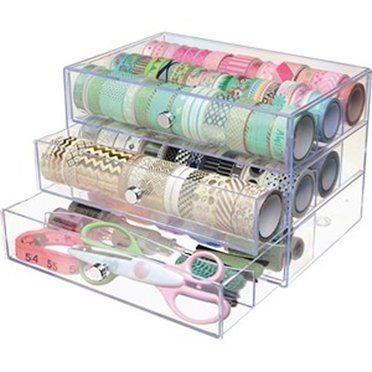 3-Drawer Storage Organizer, Clear - Walmart.com