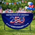 American 25th Anniversary Semicircle Fan Flag Banner Suitable For ...