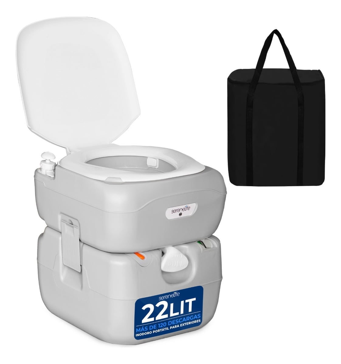 Inodoro Portátil de 22 Litros SereneLife, Toilette a Prueba de Fugas ...
