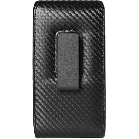 Black Universal Carbon Fibre Swivel Belt Clip Cell Phone Compatible ...