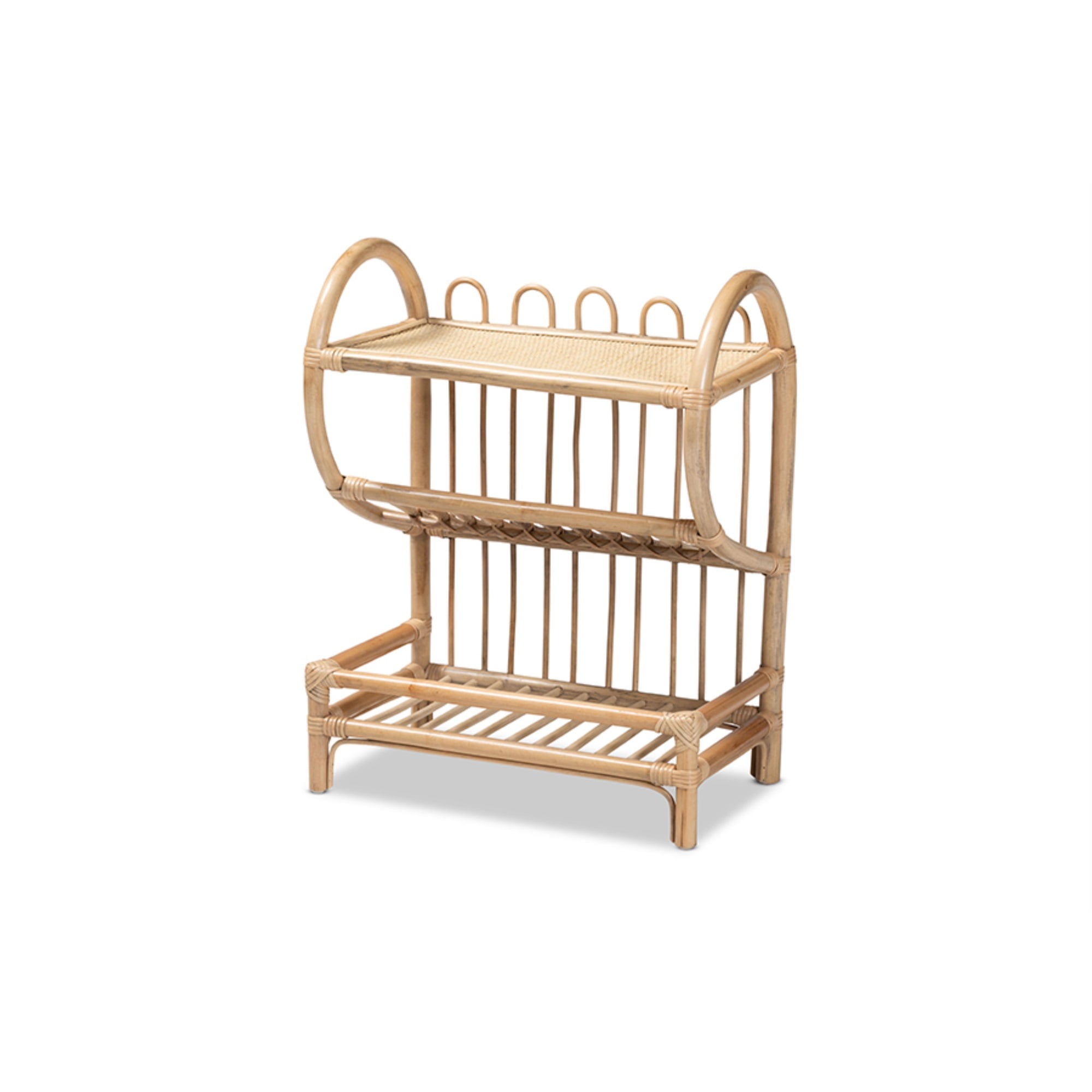 Baxton Studio Liora Modern Bohemian Natural Brown Finished Rattan 2 ...