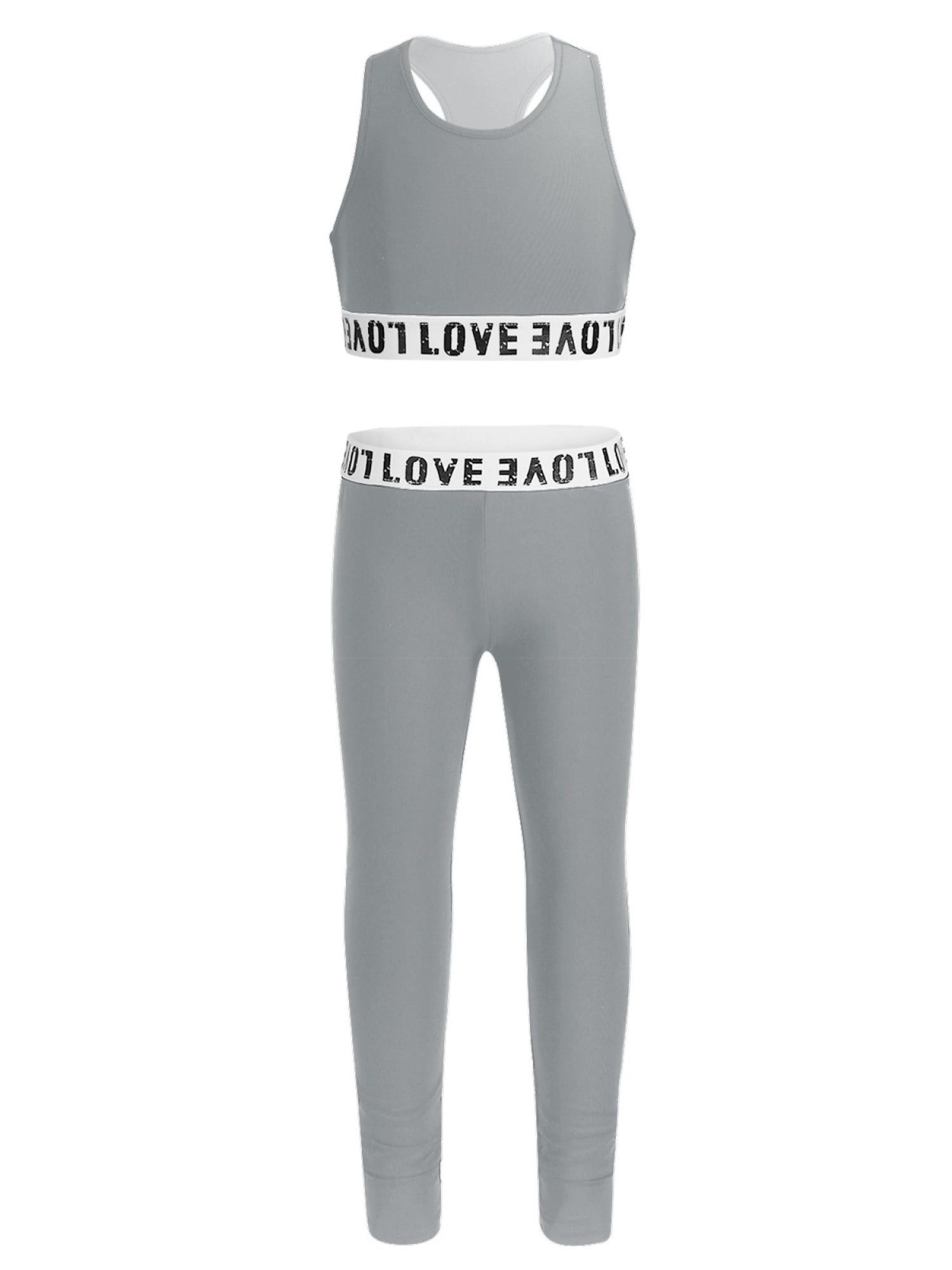 iiniim Kids Girls Athletic Tracksuits Sports Bra Crop Top with Leggings ...