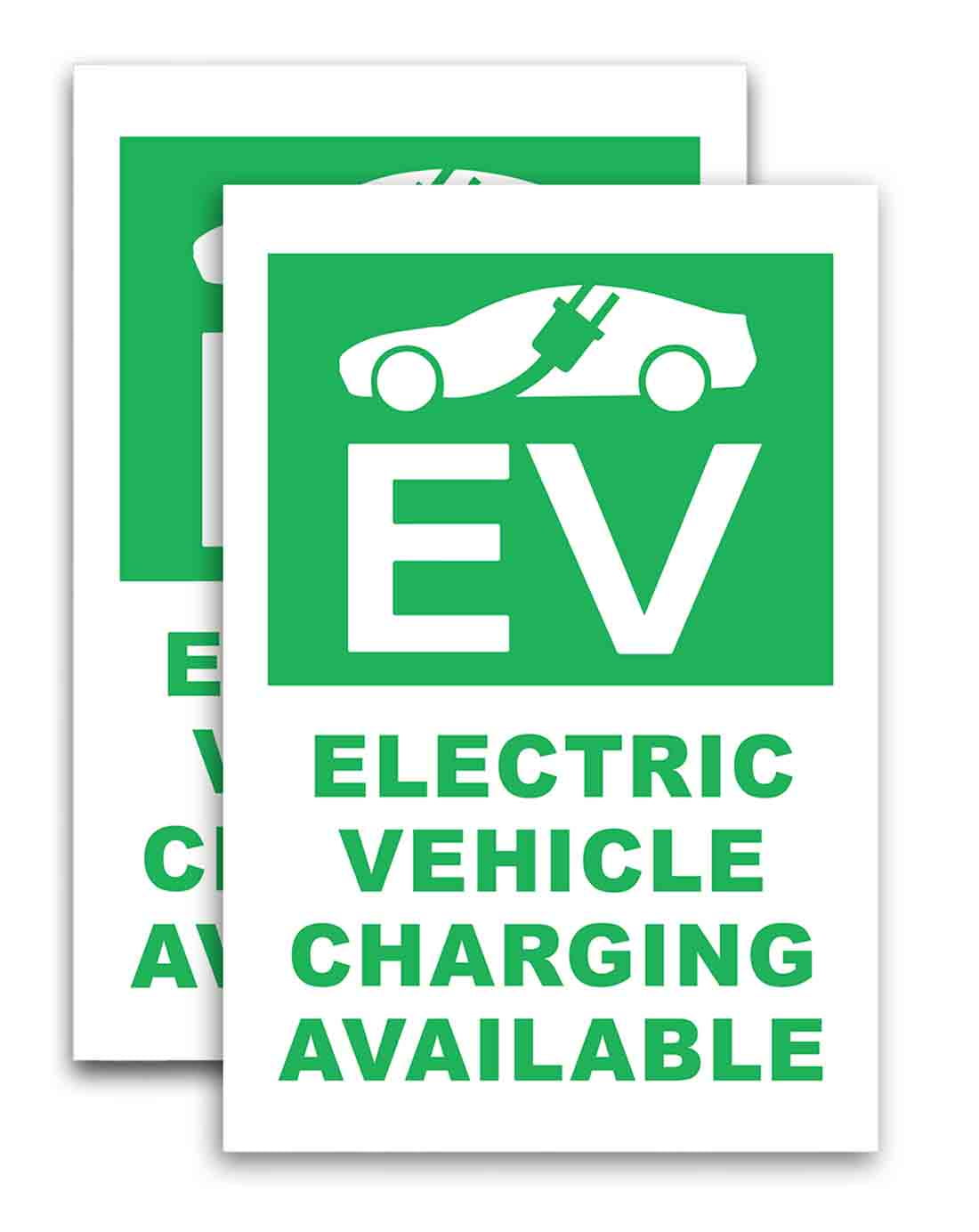 Electric Vehicle Charging Available (24" X 36") Vinyl Decal Only (Pack ...