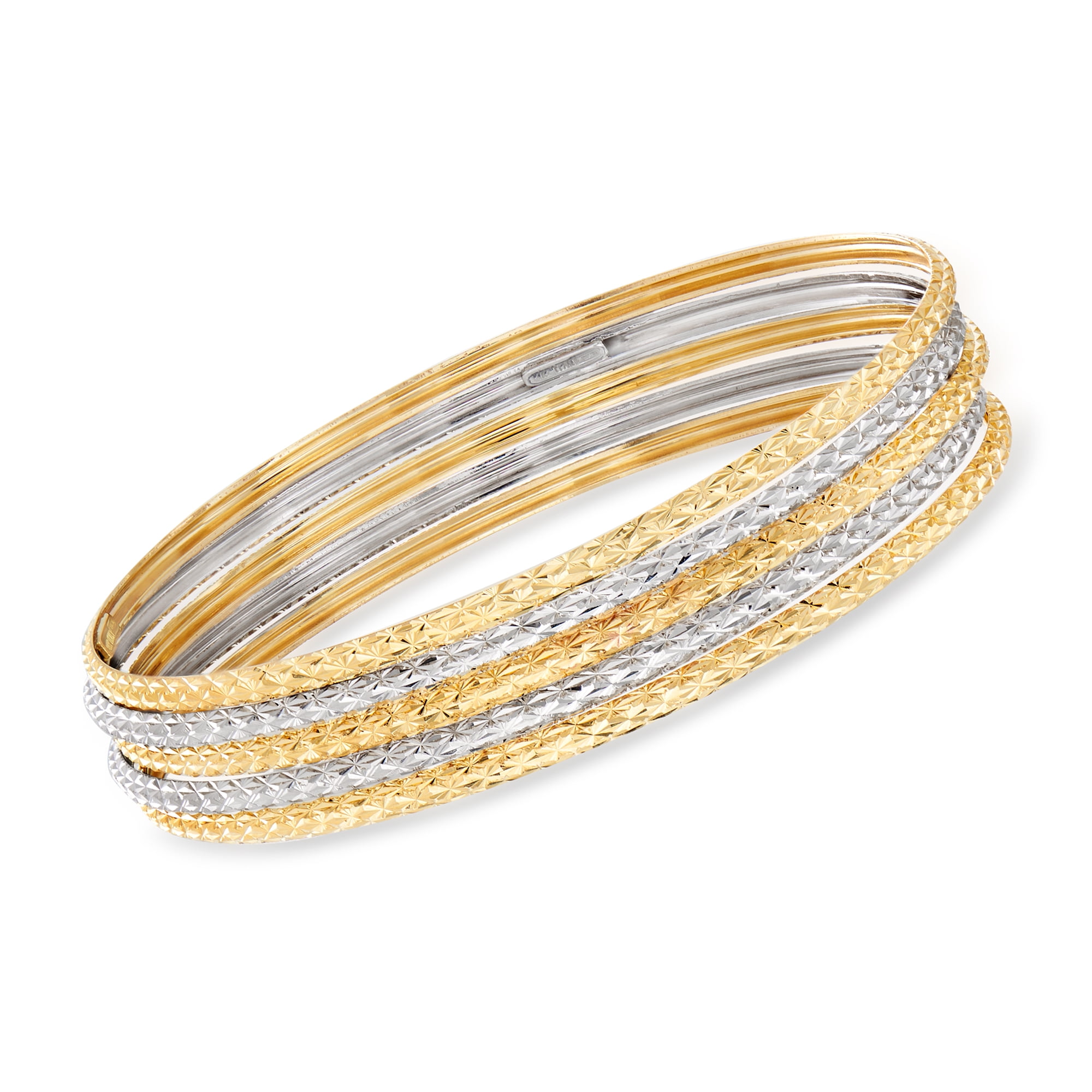 Ross-Simons - Ross-Simons Italian 14kt 2-Tone Gold Jewelry Set: 5 ...