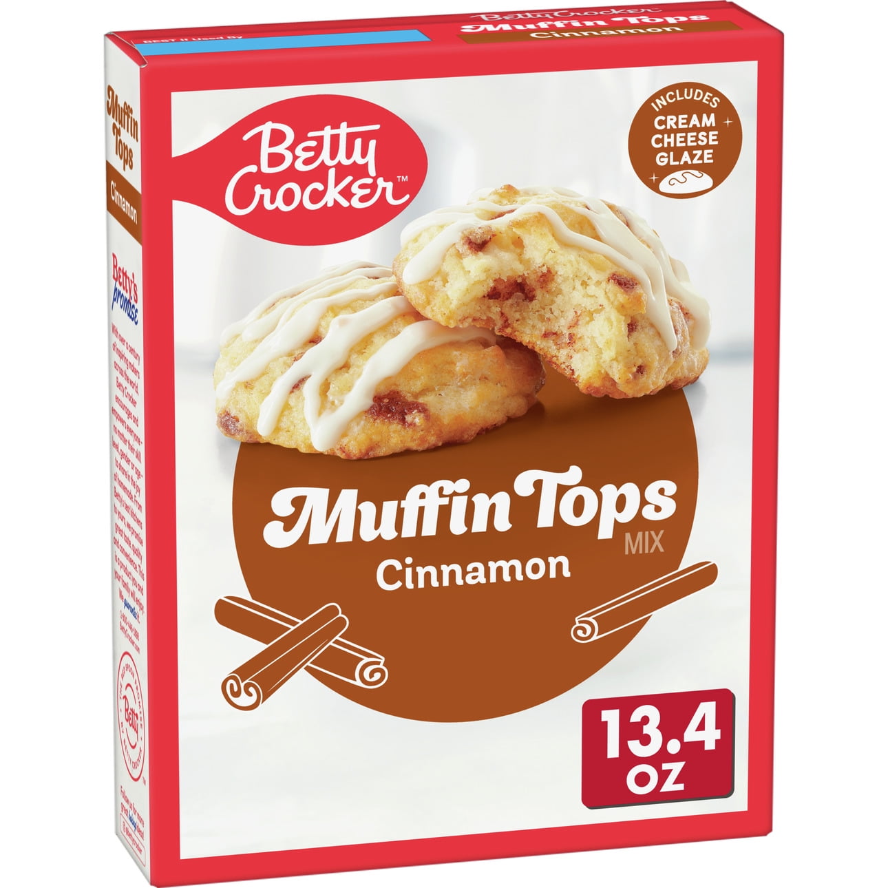 Betty Crocker Muffin Tops Mix, Cinnamon, With Topping, 13.4 oz ...