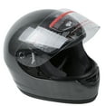TCMT Full Face Motorcycle Helmet, Glossy Black Carbon Fiber, Adult M ...