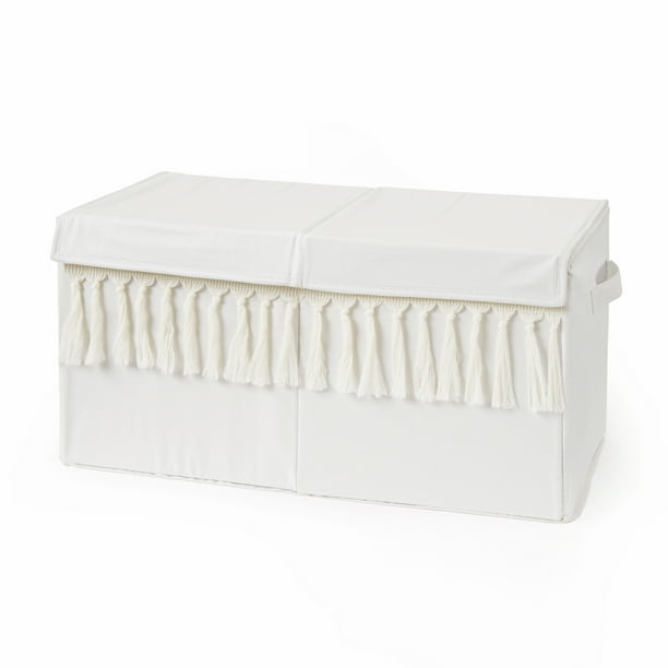 Boho Fringe Ivory Storage Fabric Toy Box by Sweet Jojo Designs ...