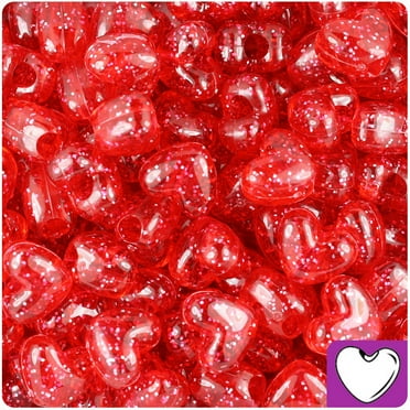 BeadTin Bright Mix Opaque 12mm Heart Pony Beads (250pcs) - Walmart.com