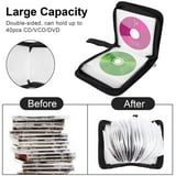 TSV Portable 40-Disc CD/DVD Storage Case Organizer with Zipper Closure ...