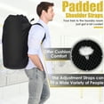 OUDXVEE 115L Black Laundry Bag Backpack: Durable, Adjustable, Heavy ...