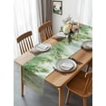 Burlap Table Runner 60 Inches Long, Watercolor Palm Leaves Green ...