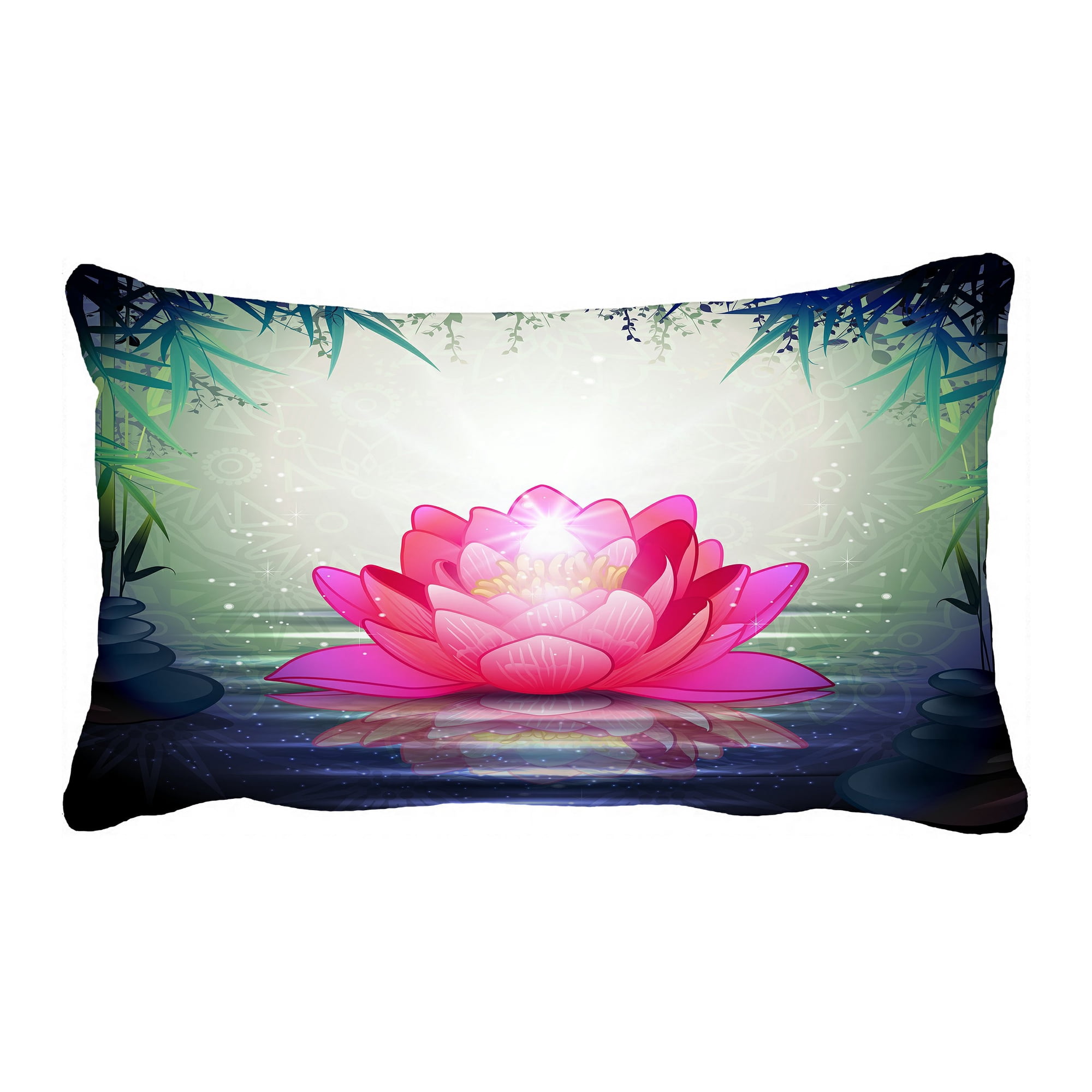 Click here for Bsdhome Lotus Flower In Tranquil Zen Garden Pillow... prices