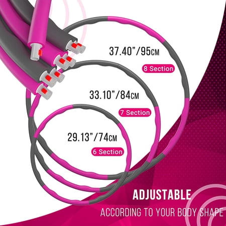 SWING TEMPO chockeie Hoola Hoop for Adults Exercise with Measuring Tape ...
