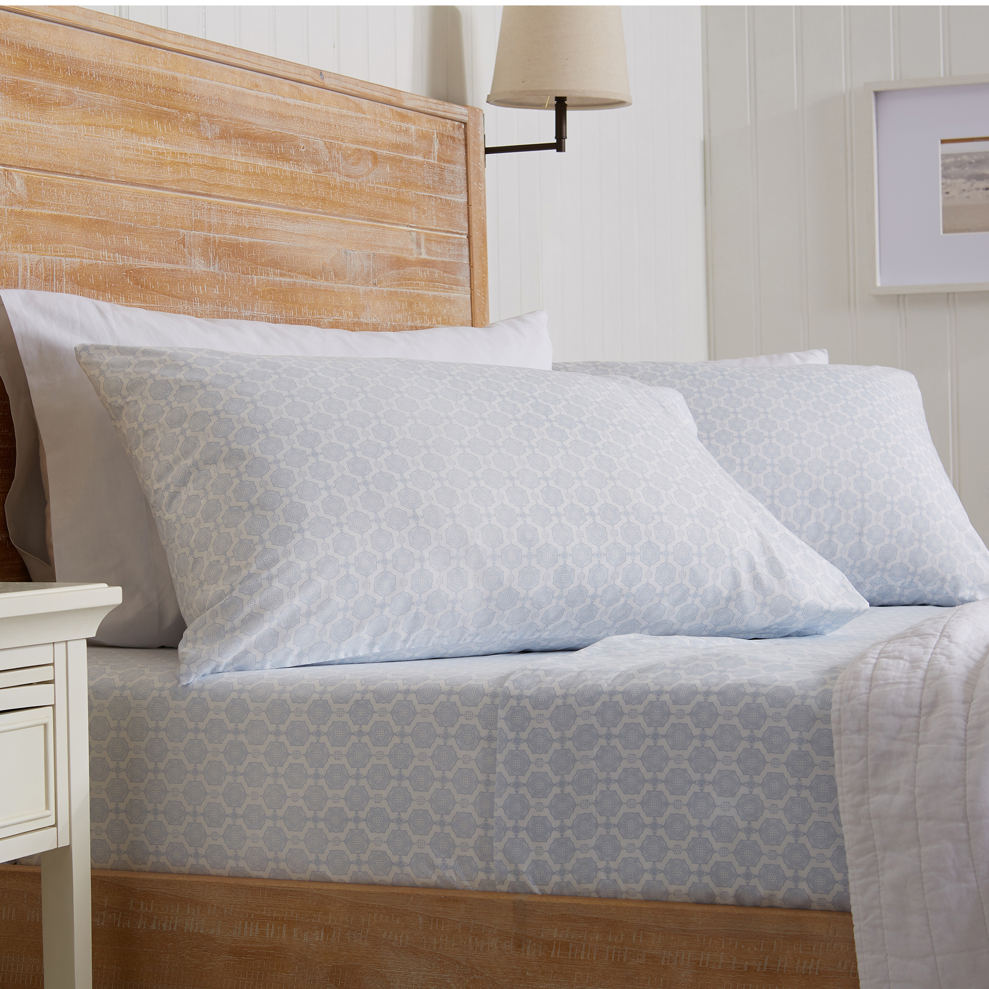 Great Bay Home Pattern Microfiber Wrinkle Resistant Sheet Set (King ...