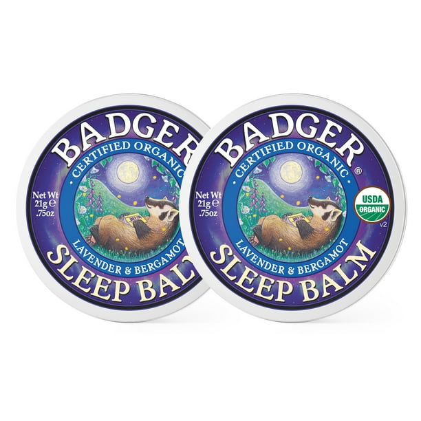 Badger Sleep Balm w/ Lavender and Bergamot .75 oz Tin - 2 pack ...