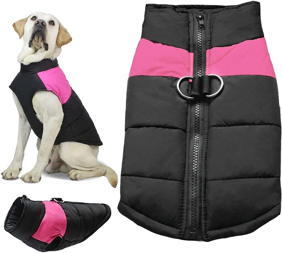 Windproof Dog Winter Jacket Waterproof Dog Coat Warm Dog Vest Cold ...