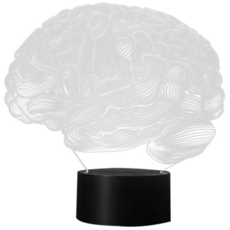 Brain Shape 3d Illusion Lamp 7 Color Press Switch Acrylic Desk Lamp ...