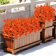 Artificial Fall Flowers in Planter for Outdoor Garden Decor and Porch ...