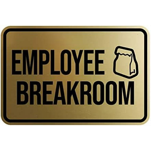 Classic Framed Employee Breakroom Sign (Brushed Gold) - Large - Walmart.com
