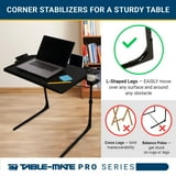 Table Mate II PRO TV Tray Black: Large Folding Dinner and Snack Table ...