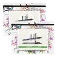 ALAZA Horse and Bird Pattern Pencil Pouch 3 Ring Binder with Clear ...