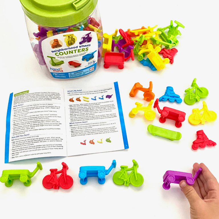 Preschool Math Manipulatives Sorting Toys Hand2mind Neighborhood Wheels ...