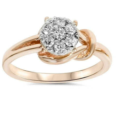 1/4 Ct Diamond Promise Engagement Ring 14K Rose Gold - Walmart.ca