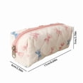 AFACUHX 3PC Pencil Pouch Aesthetic Cute Bow Design with Zipper Large ...