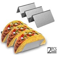 Taco Holder Stand - Set of 6 - Oven & Grill Safe Stainless Steel Taco ...